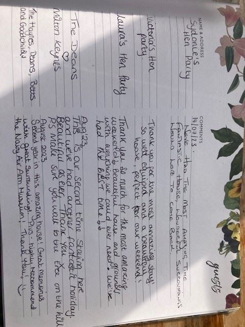 Higher Burrow Farm - Guest comments 2023